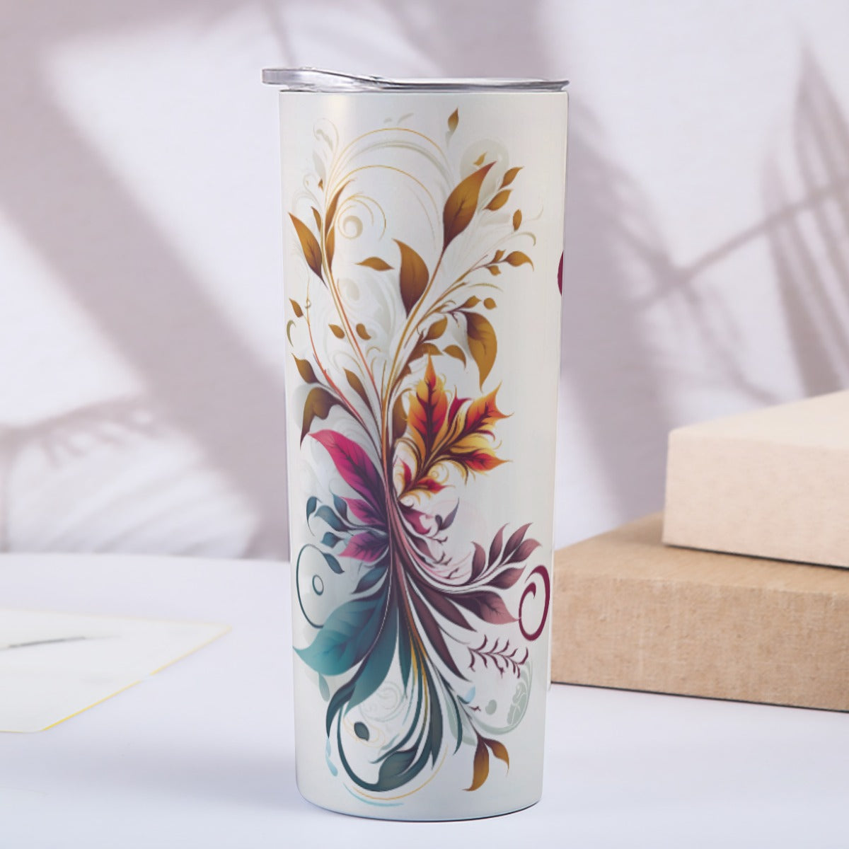 Fall Swirls Skinny Tumbler 20OZ – Holodeck Design